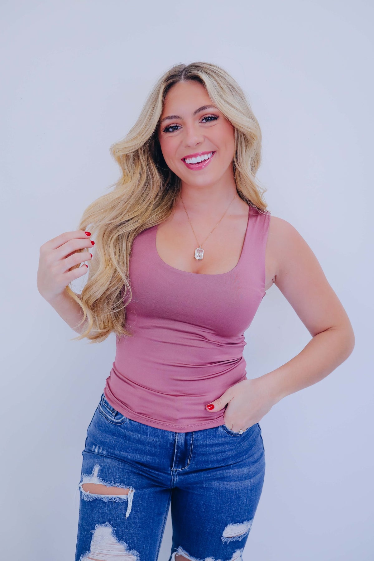 Elsie Essential Scoop Neck Tank Top- 10 Colors – Whiskey Darling Boutique