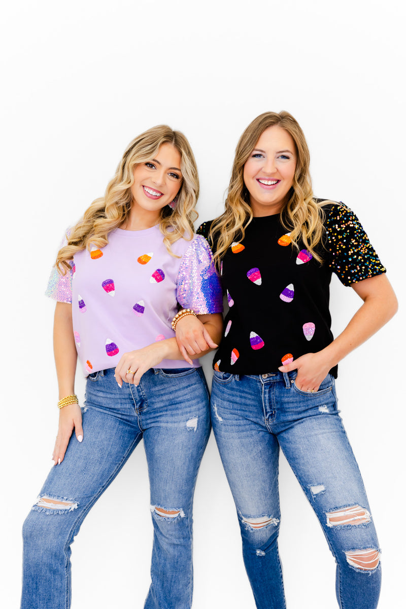 Glitzy Girl Sparkle Candy Corn Top – Whiskey Darling Boutique