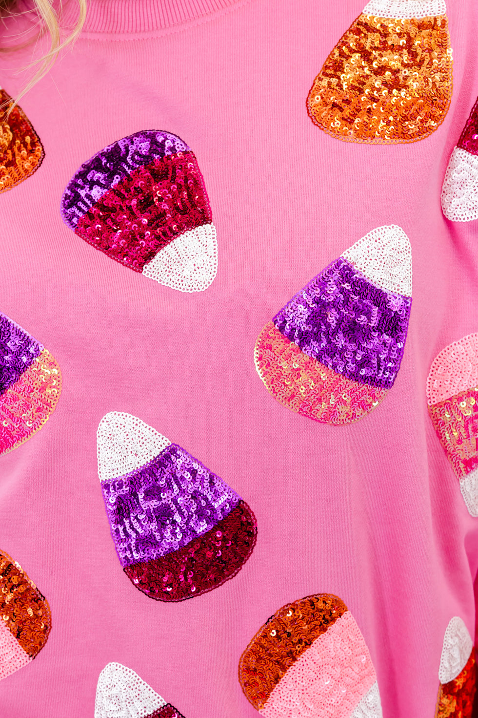 Candy Corn Sequin Embellished Sweatshirt – Whiskey Darling Boutique