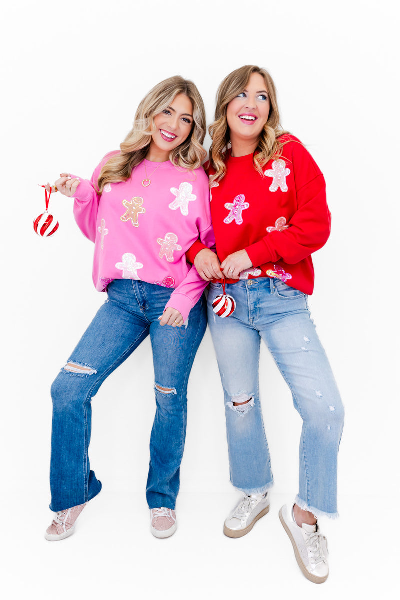 Spicy & Sparkly Gingerbread Man Sequin Sweatshirt – Whiskey Darling ...