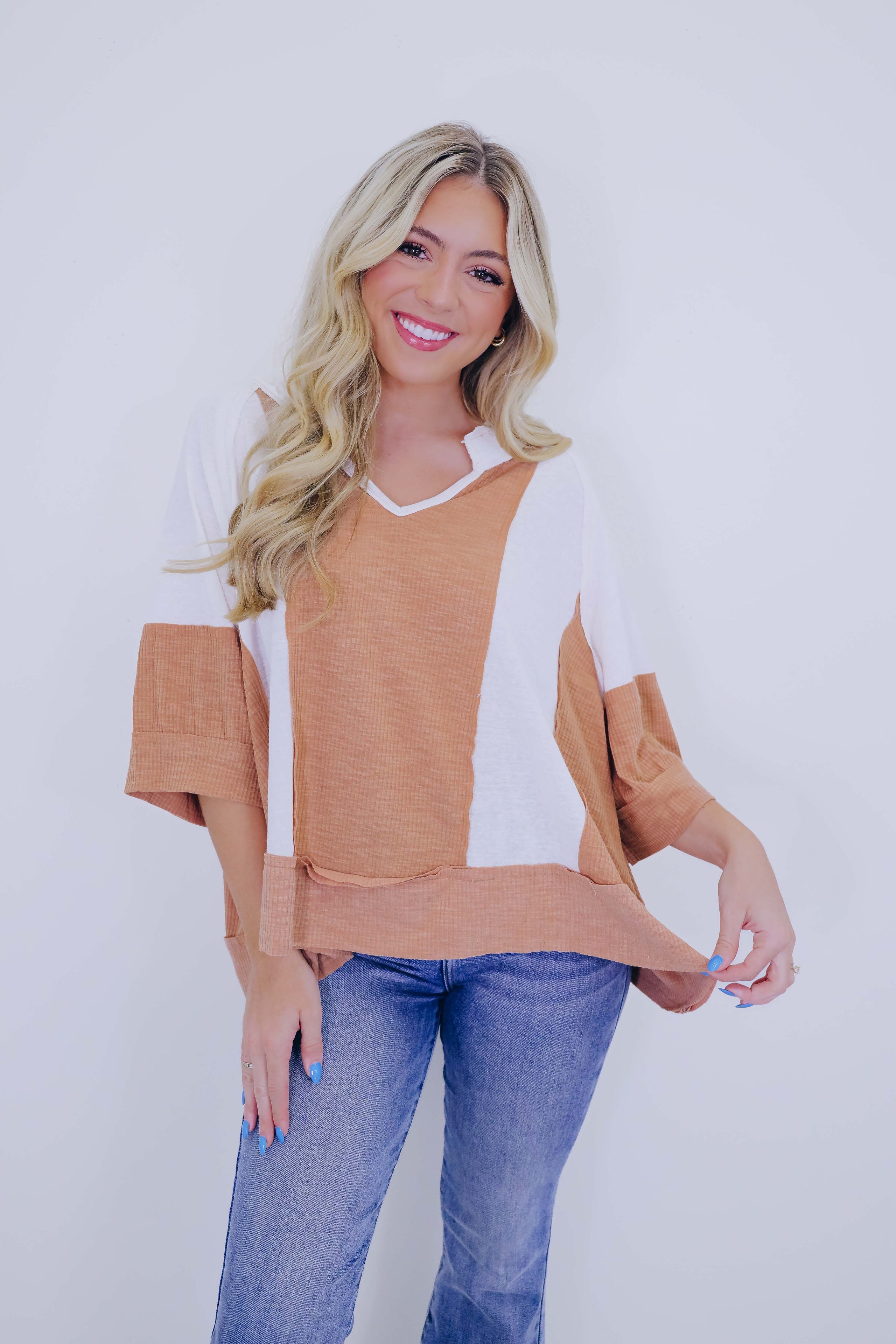 Kayla Color Block Top - 4 Colors – Whiskey Darling Boutique