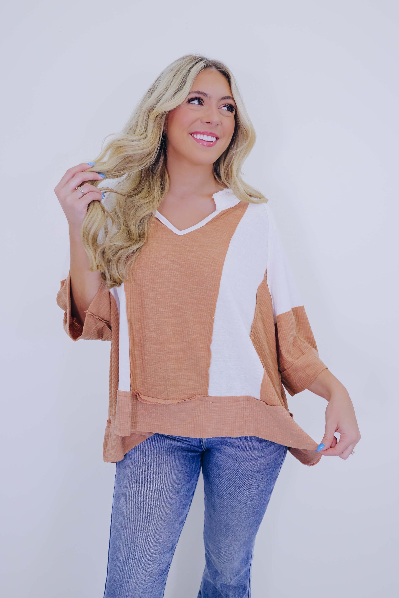 Kayla Color Block Top - 4 Colors – Whiskey Darling Boutique