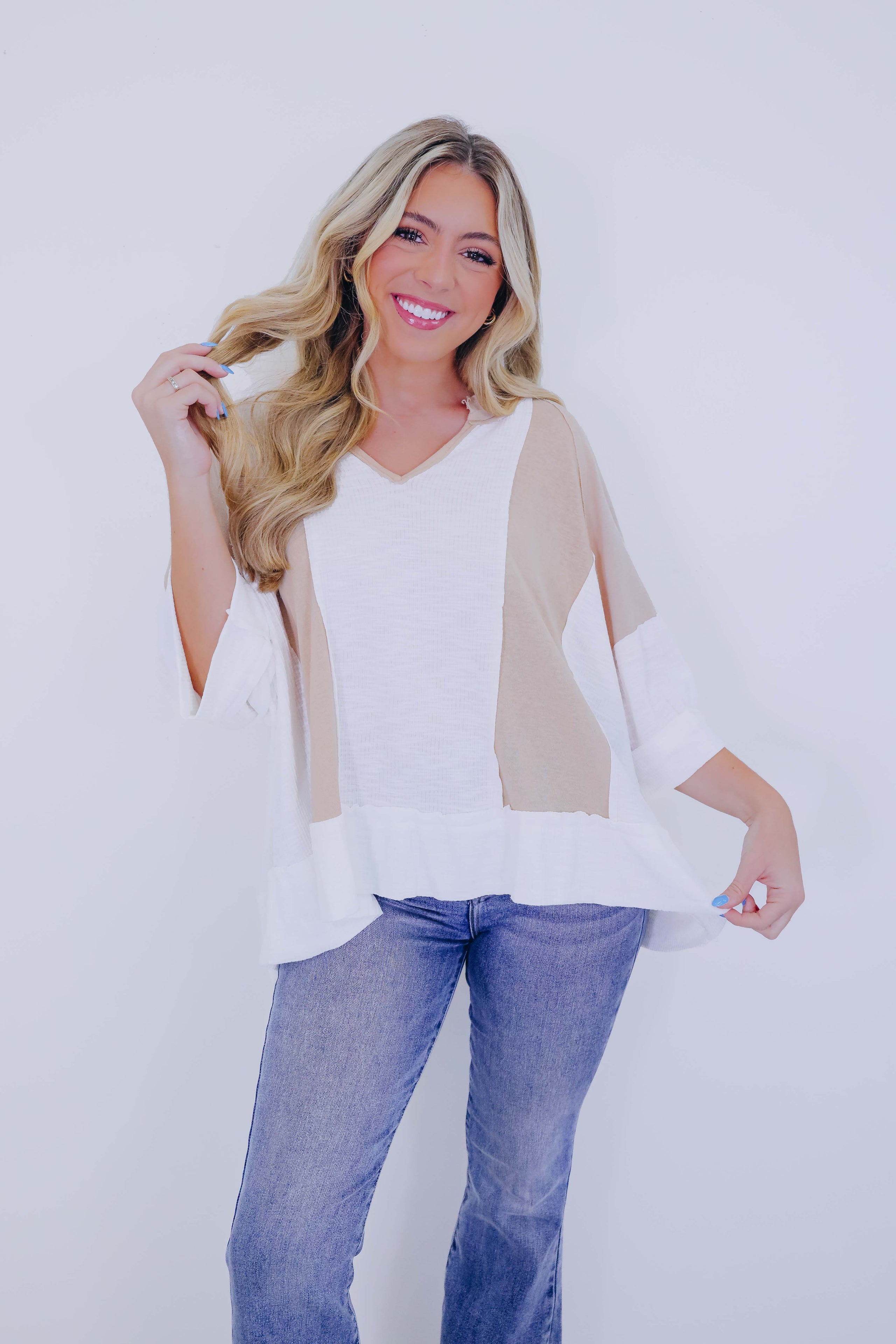 Kayla Color Block Top - 4 Colors – Whiskey Darling Boutique
