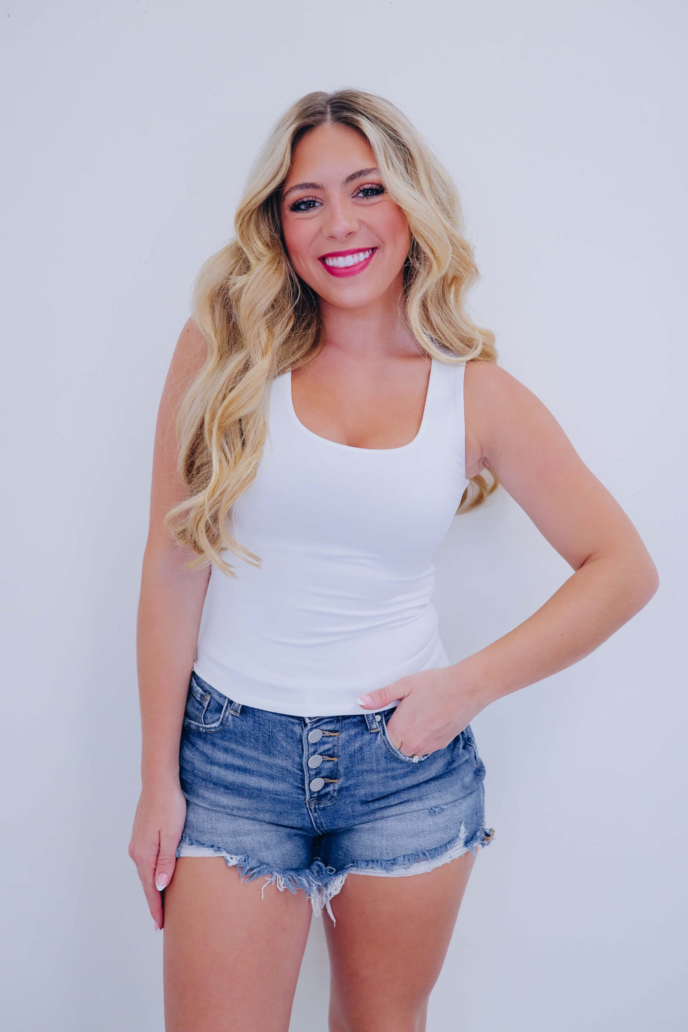 Elsie Essential Scoop Neck Tank Top- 10 Colors – Whiskey Darling Boutique